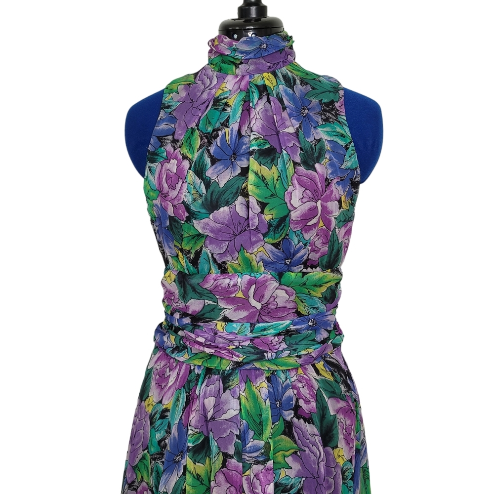 Jane Singer Vintage Floral Maxi Dress - Gem